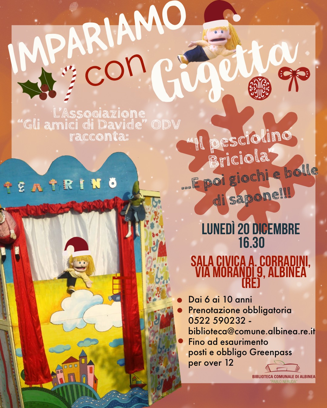 Lunedì 20 dicembre gli auguri di buon Natale con il teatrino e la ...