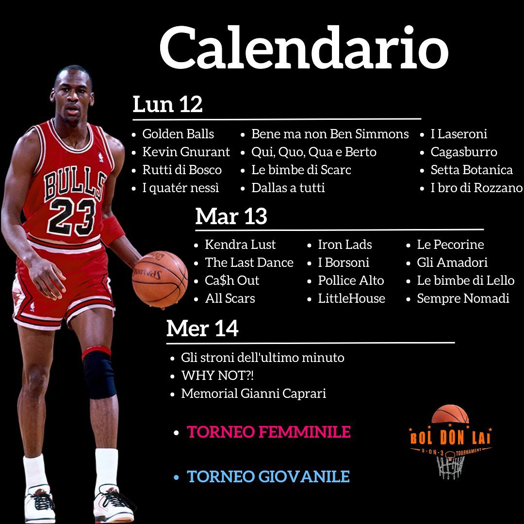 Da stasera al 16 giugno tornerà il torneo di basket “Bol don lie” al ...