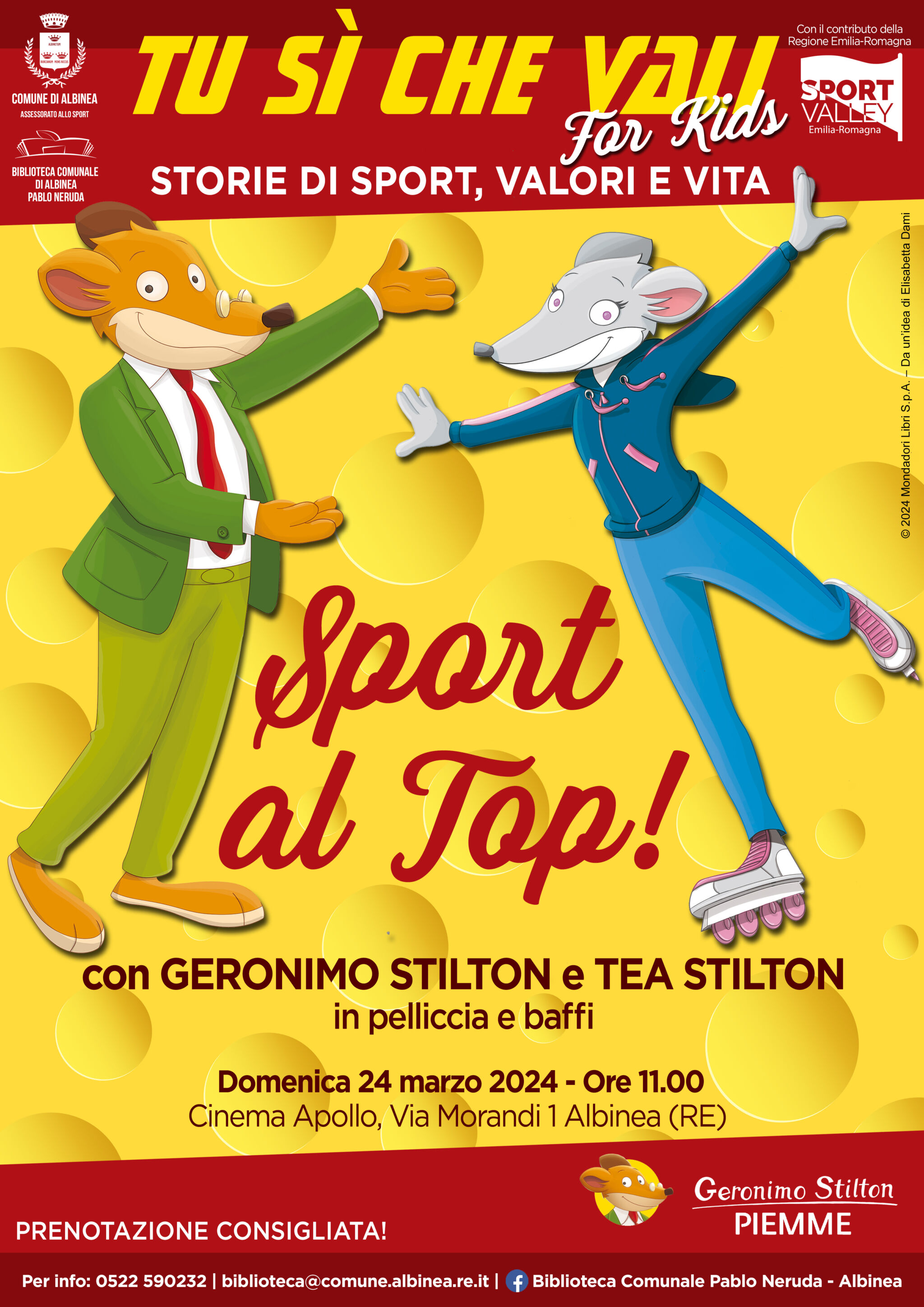 Domenica 24 marzo Geronimo Stilton e la sorella Tea in pelliccia e ...