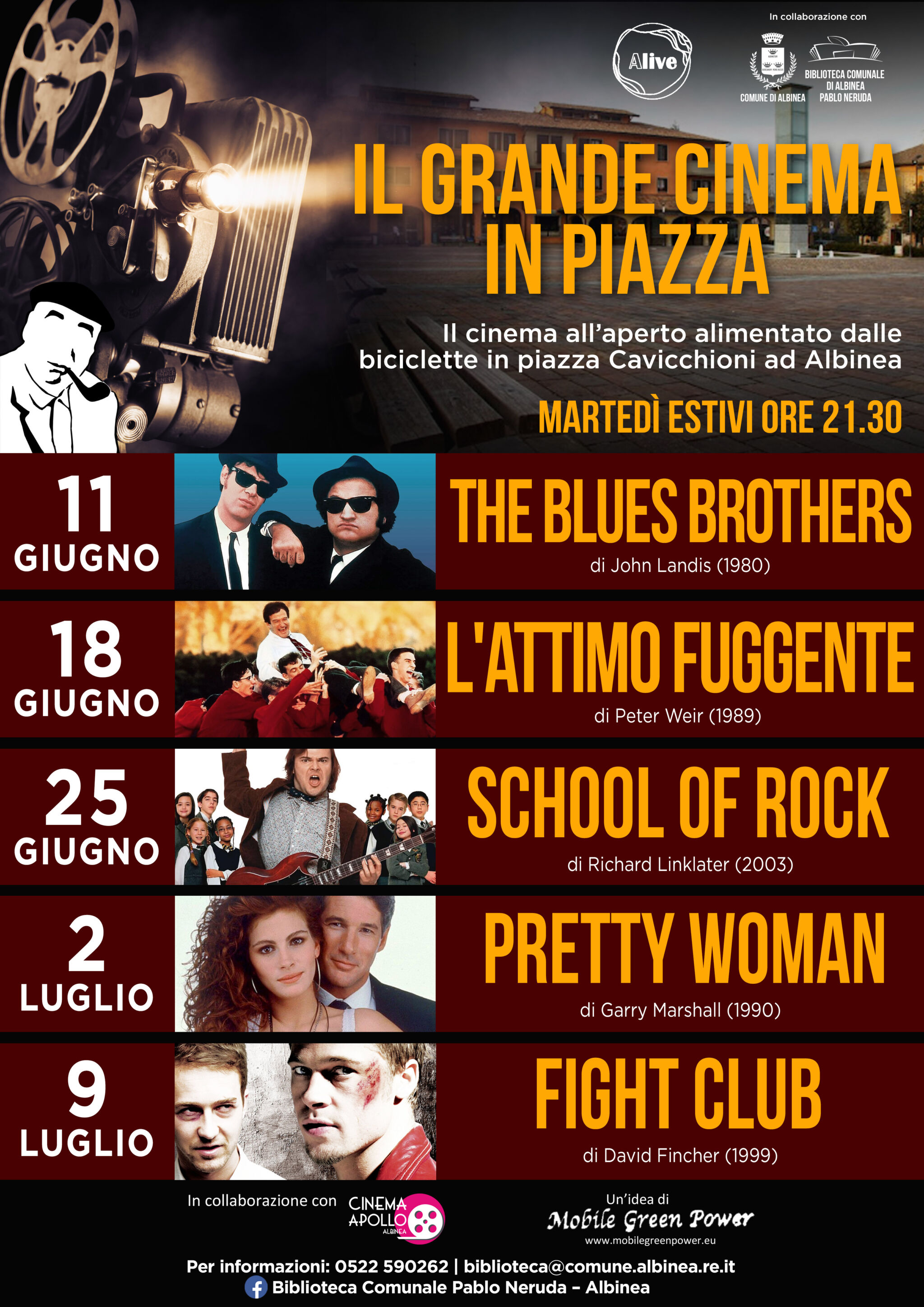 Cinque capolavori per il cinema verde in piazza ad Albinea – Comune di ...