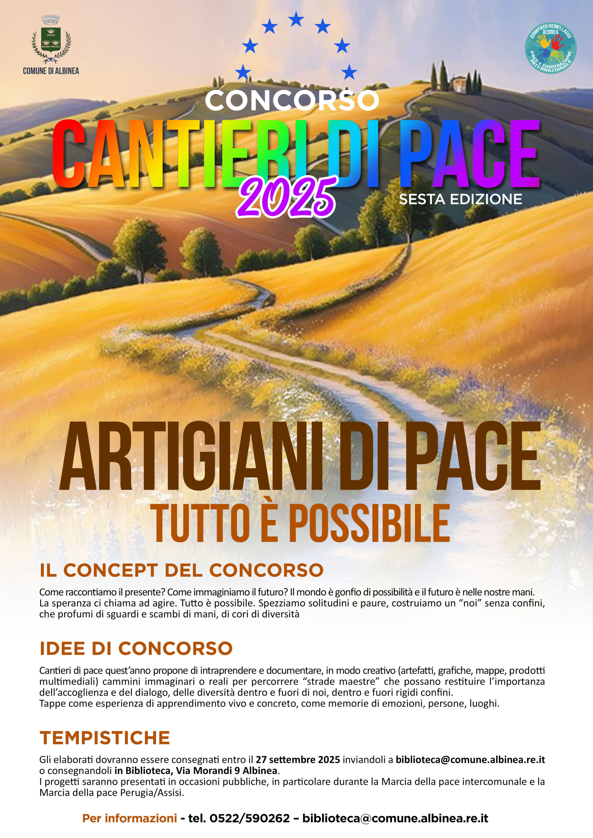 Parte la sesta edizione di Cantieri di Pace – Comune di Albinea